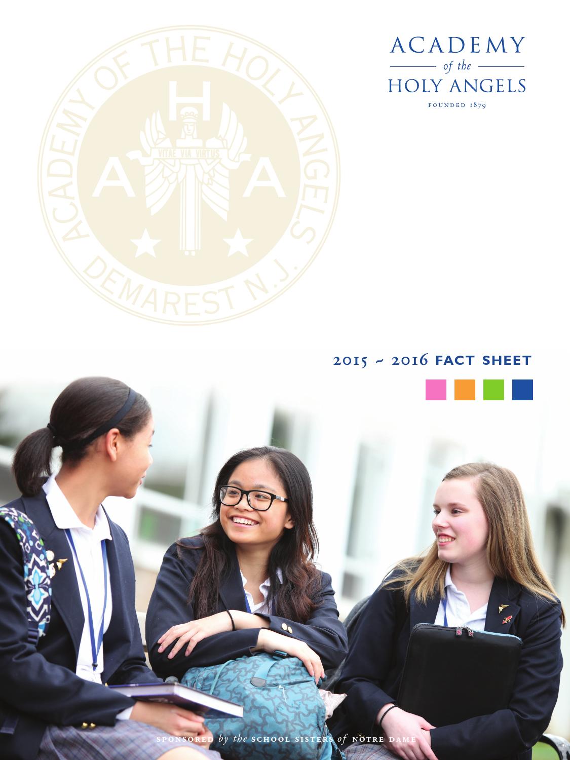 Fact sheet 2015-16 by Academy of the Holy Angels - Issuu
