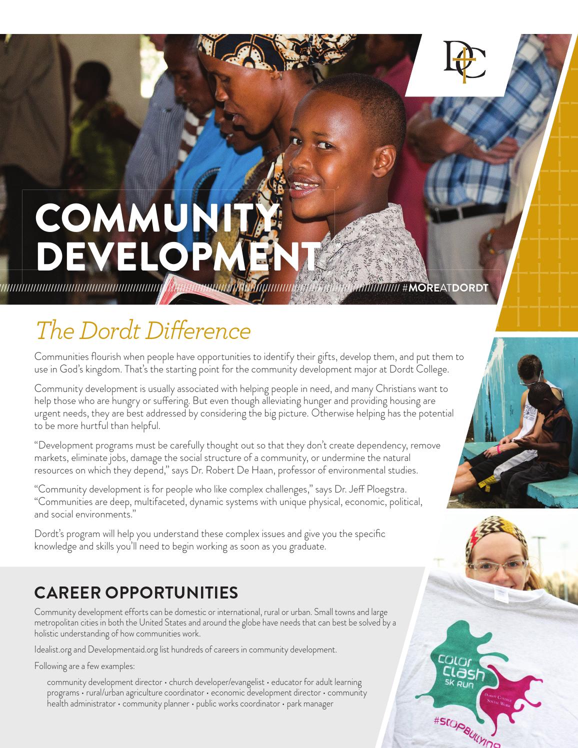 Community development info sheet by Dordt University - Issuu