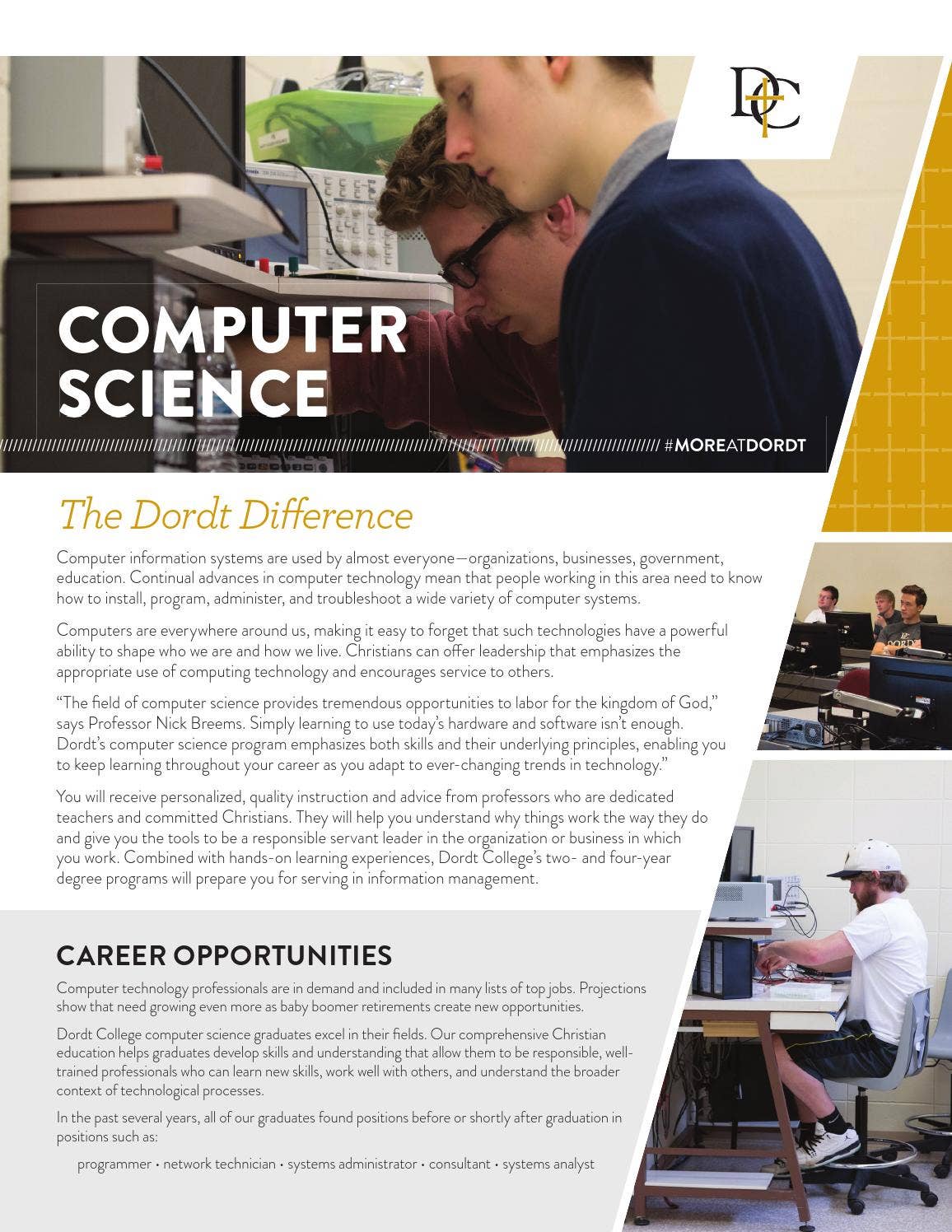 Computer science info sheet by Dordt University - Issuu