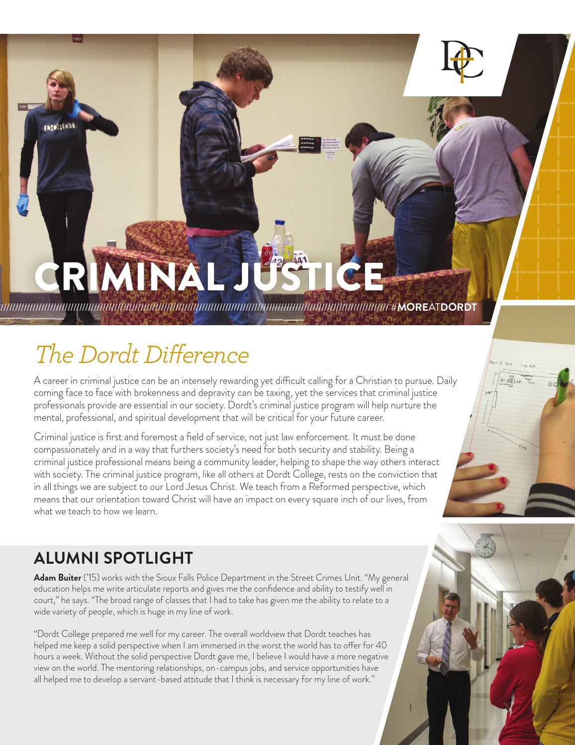 Criminal justice info sheet by Dordt University - Issuu