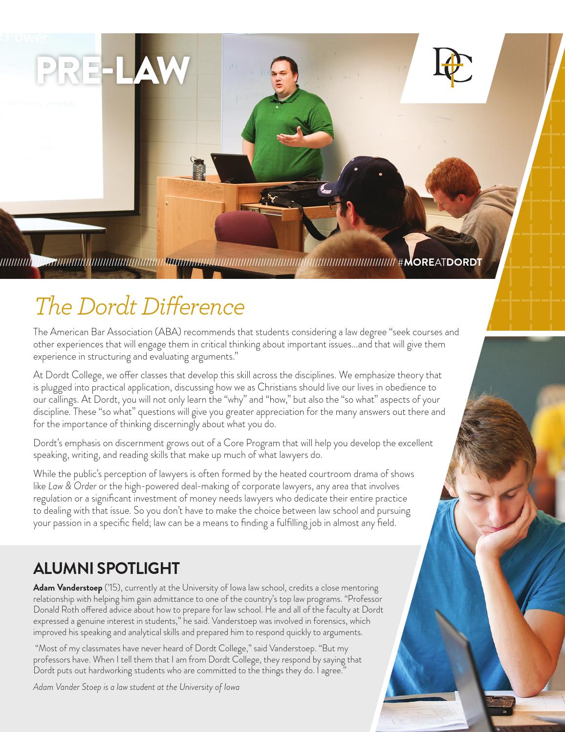 Pre-Law info sheet by Dordt University - Issuu