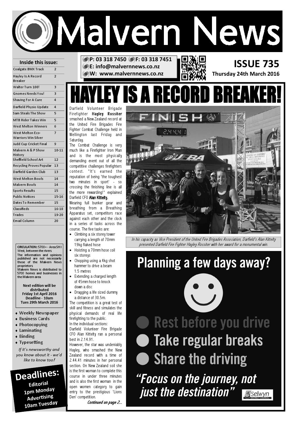 Issue 735 Thursday 24th March 2016 by Malvern News - Issuu