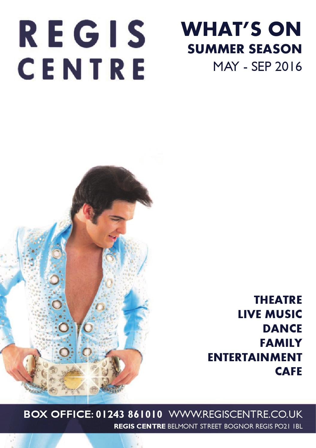 Regis Centre - What's On Summer 2016 by Regis Centre - Issuu