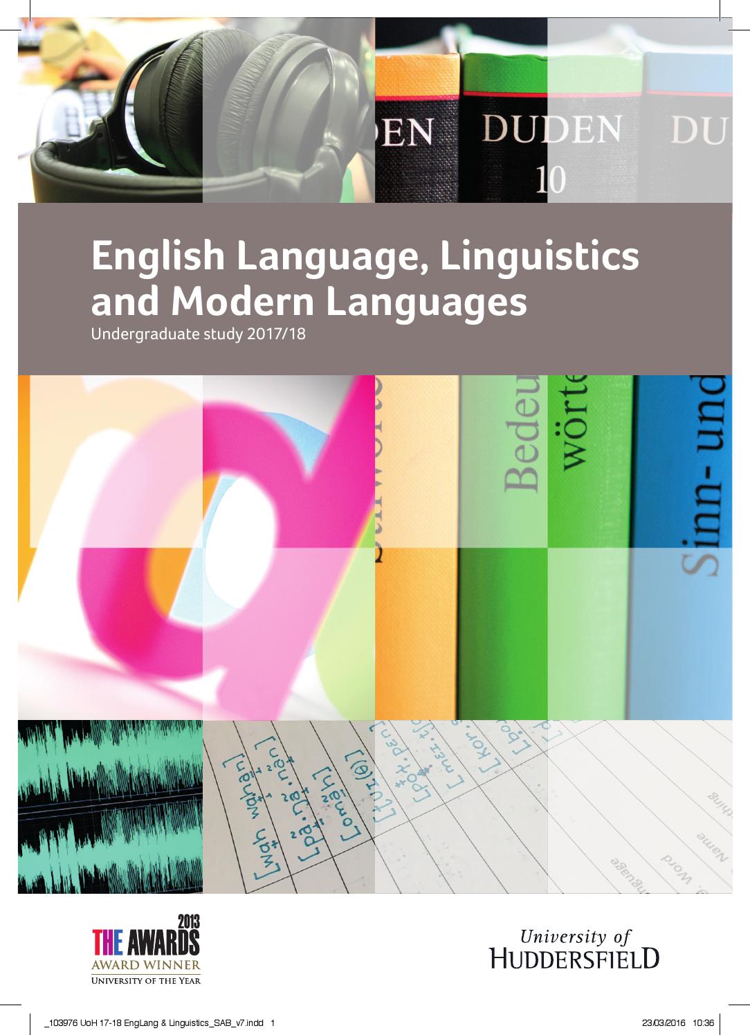 English Language, Linguistics and Modern Languages 2017/18 ...