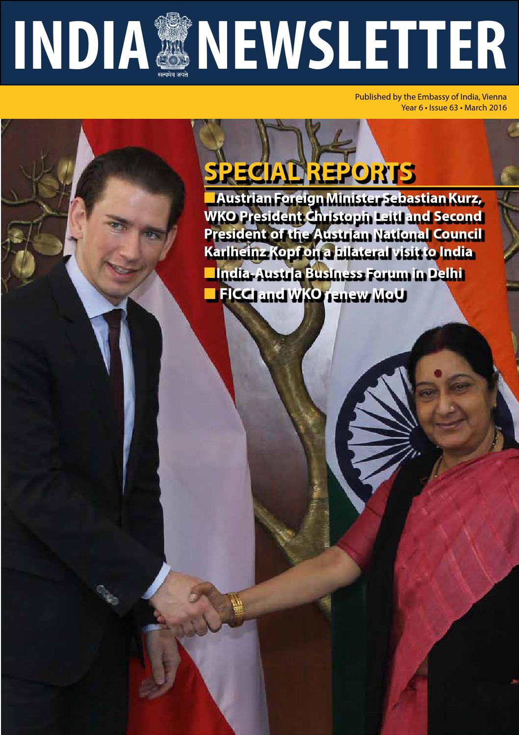 India Newsletter 03 2016 by Indian Embassy Vienna - Issuu