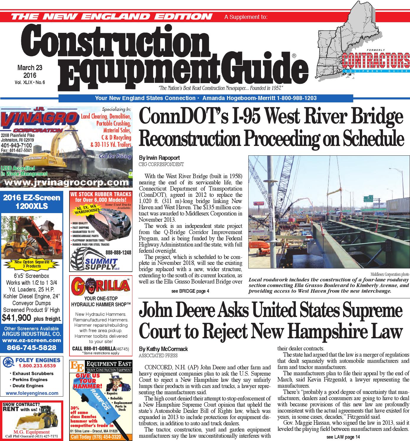 New England 06 2016 by Construction Equipment Guide - Issuu