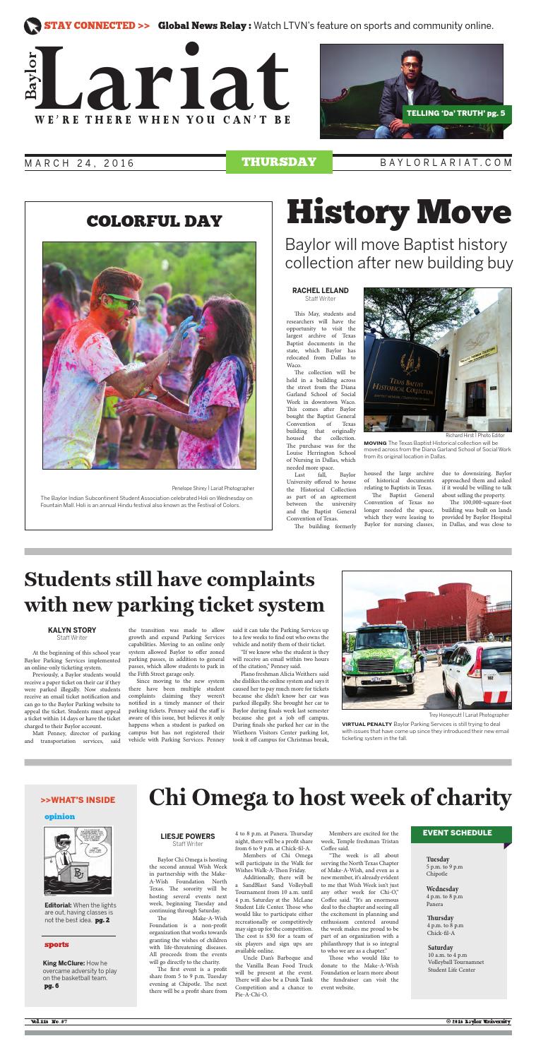 The Baylor Lariat by The Baylor Lariat - Issuu