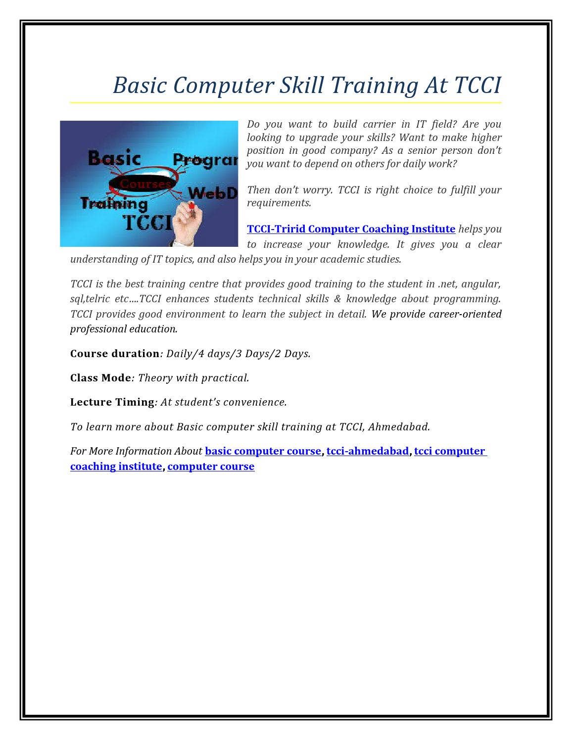 Basic computer skill training at tcci by Rosario Riley - Issuu