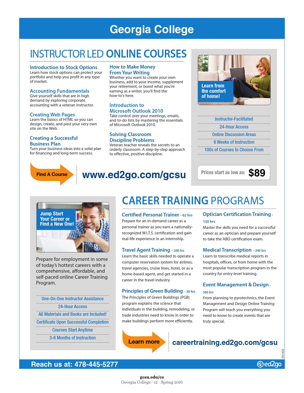Continuing Education Catalog Spring 2016 by Georgia College - Issuu