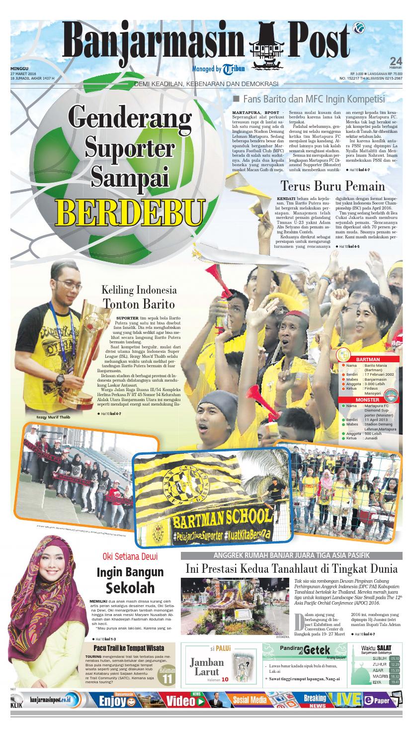 Banjarmasin Post Minggu 27 Maret 2016 by Banjarmasin Post - Issuu