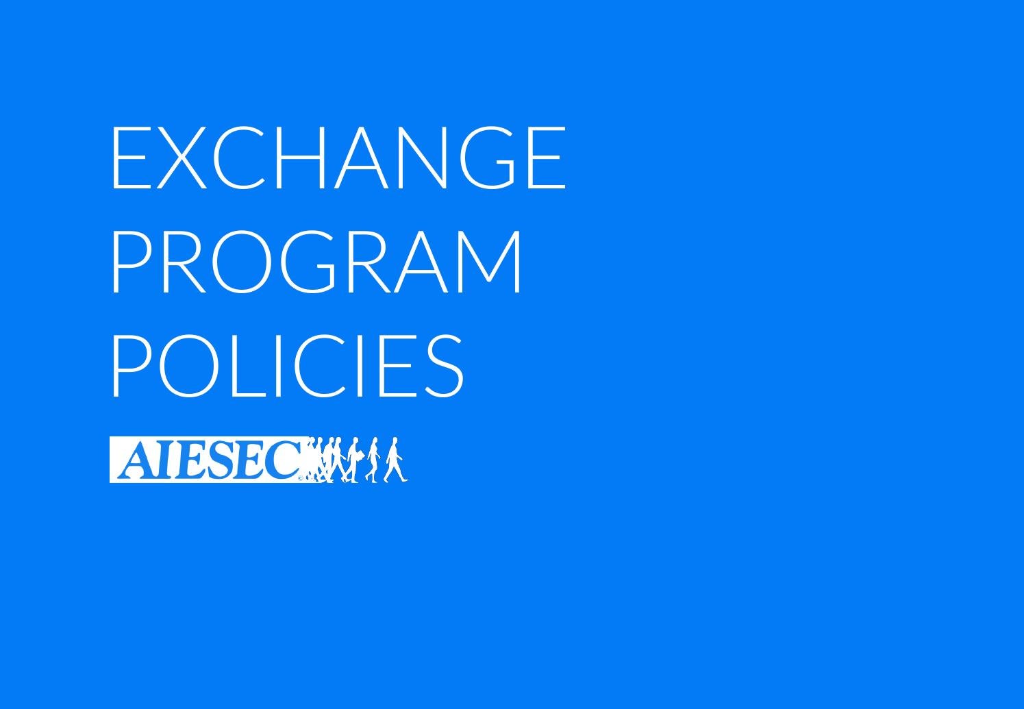 Exchange program policies in a nutshell march 2016 by AIESEC Italia - Issuu