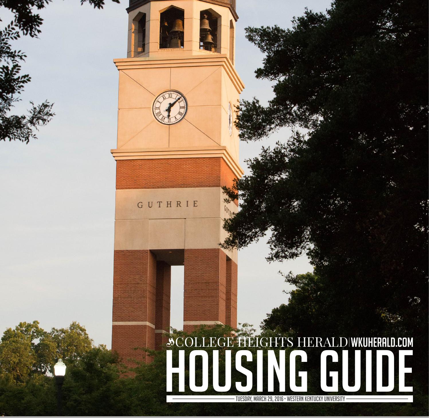 Housing Guide March 29, 2016 by College Heights Herald - Issuu