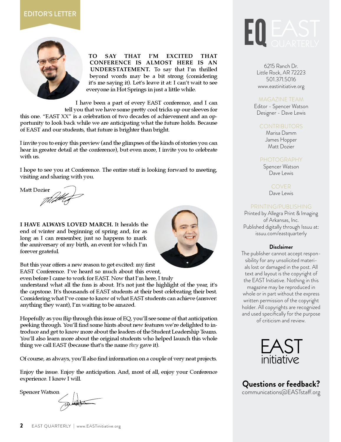 Winter 2016 EQ by EAST Initiative - Issuu
