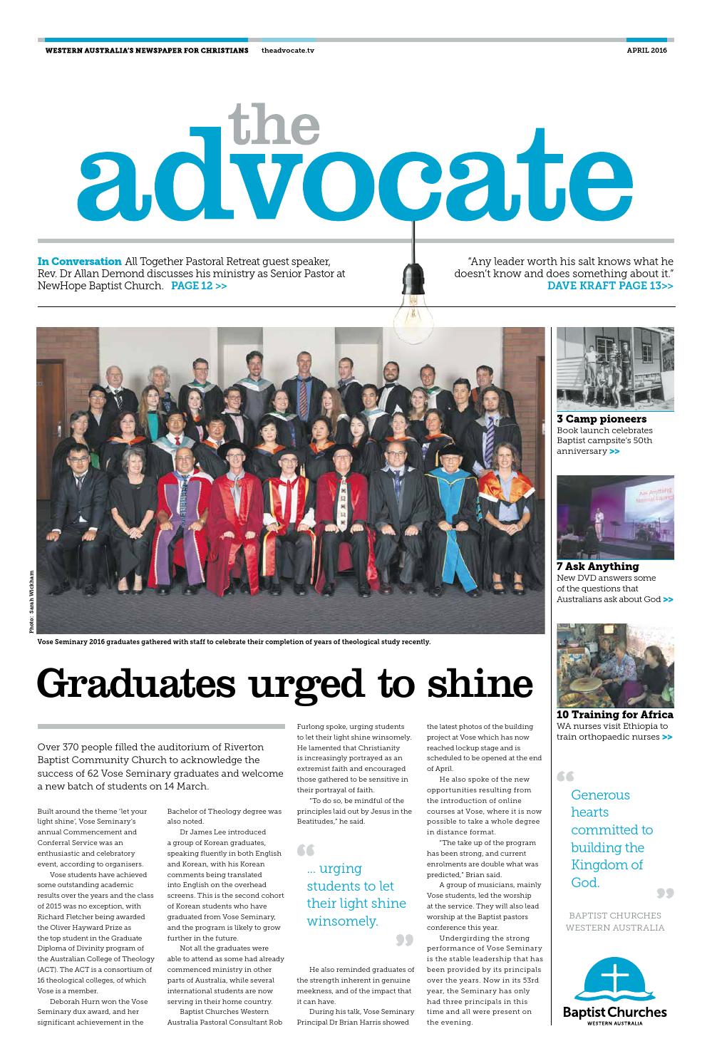 The Advocate April 2016 by imageseven - Issuu