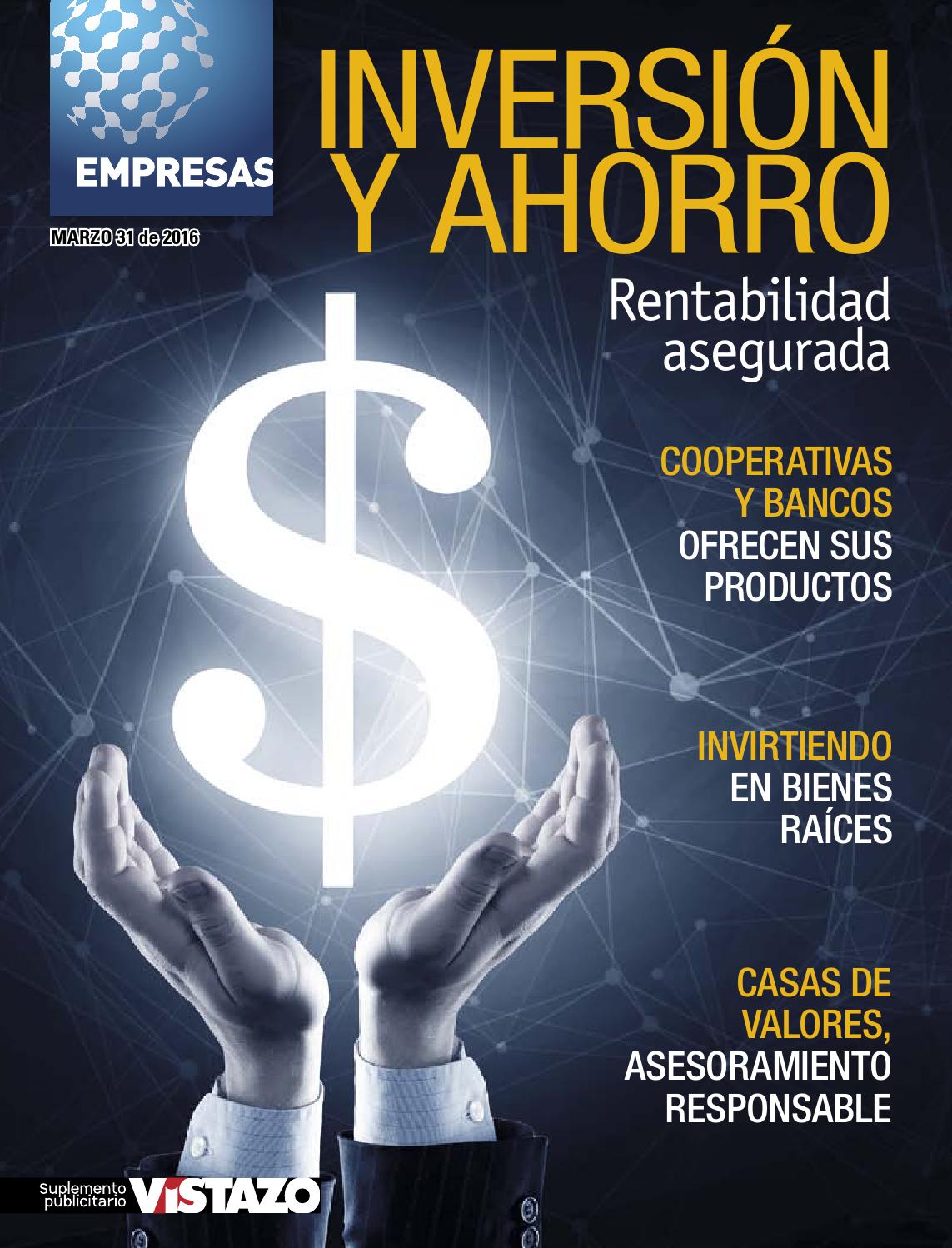 INVERSIÓN Y AHORRO by Vistazo.com - Issuu