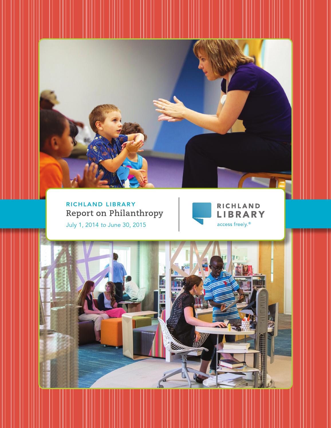 Richland Library Report on Philanthropy 2015 by Richland Library - Issuu
