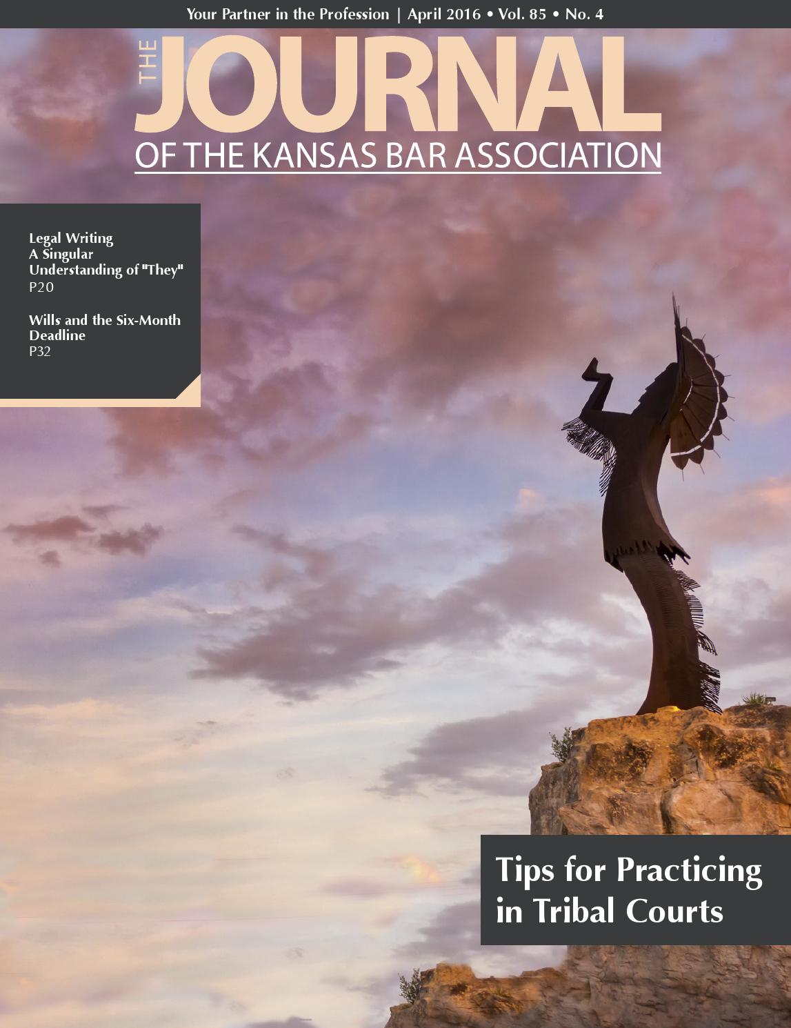 April 2016 Journal by Kansas Bar Association - Issuu