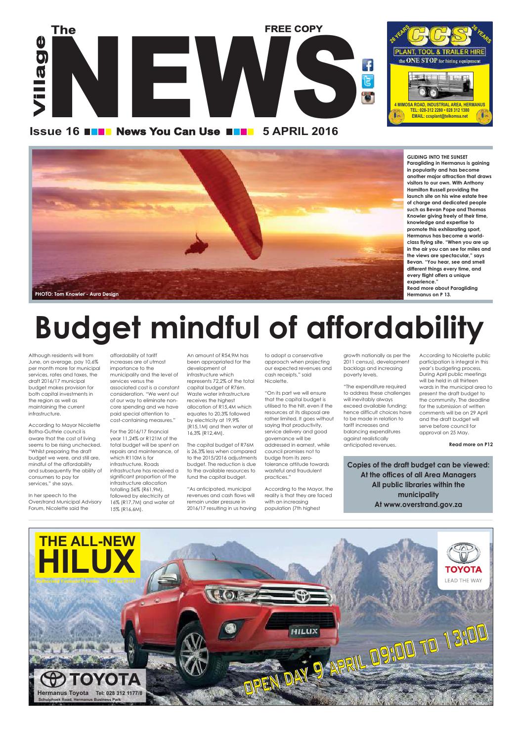 Hermanus News 05 April 2016 by The Village NEWS - Issuu