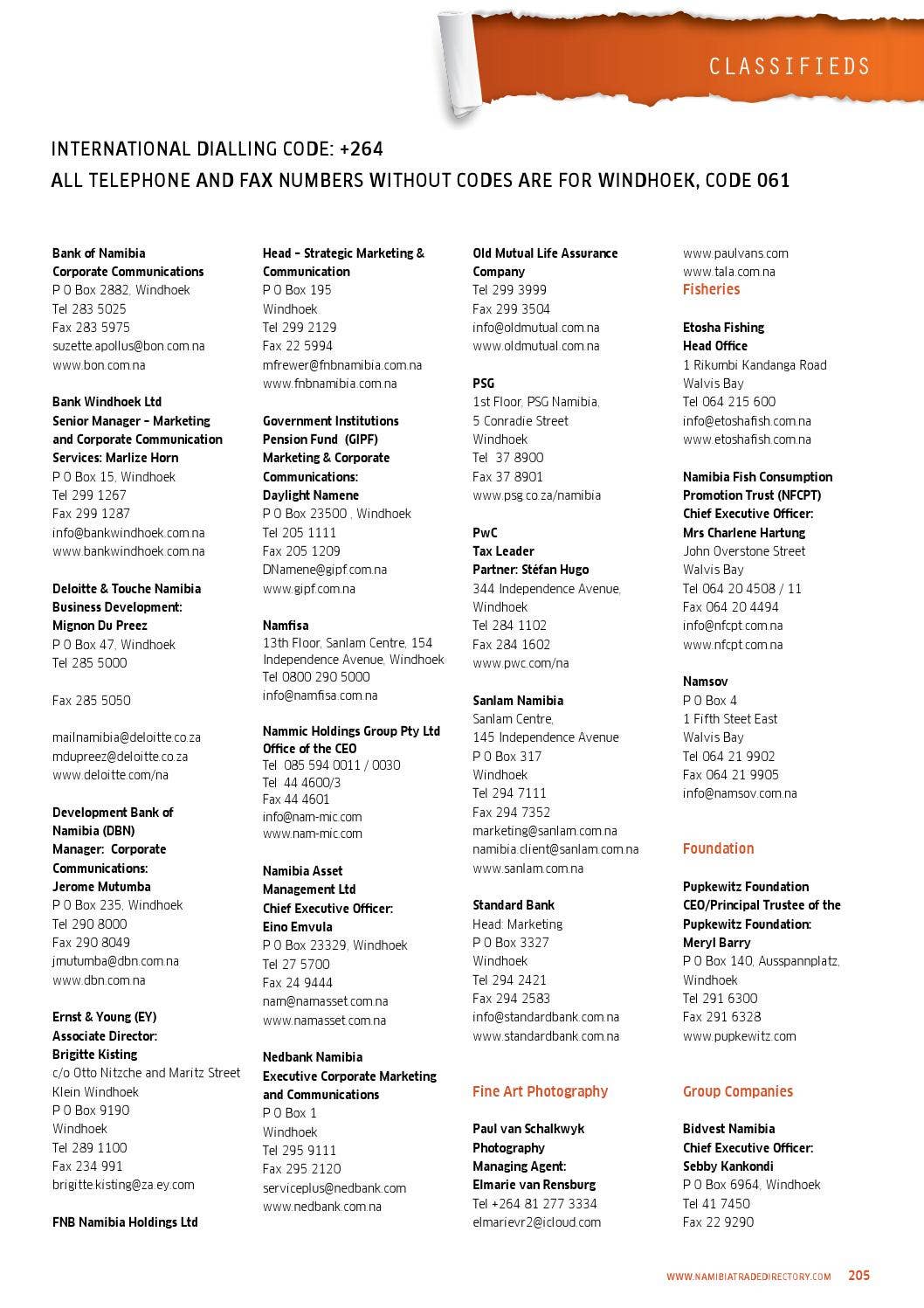 Namibia Trade Directory 2016 by Venture Media - Issuu