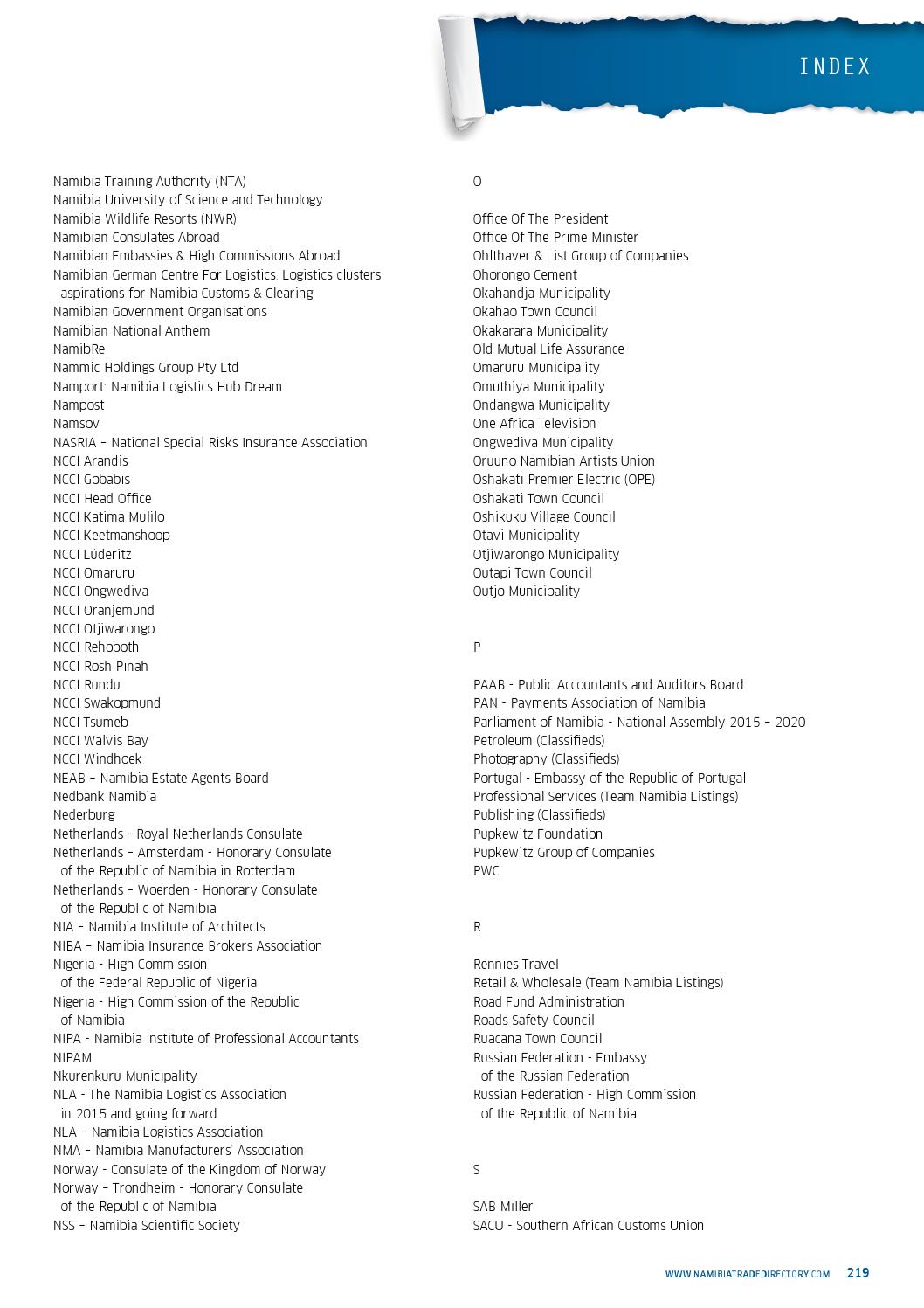 Namibia Trade Directory 2016 by Venture Media - Issuu