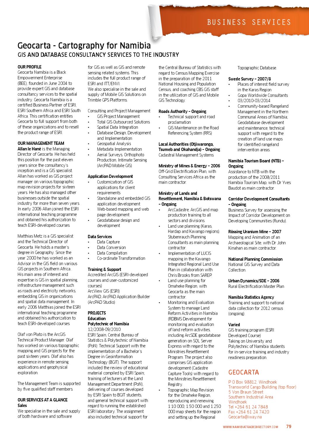 Namibia Trade Directory 2016 by Venture Media - Issuu