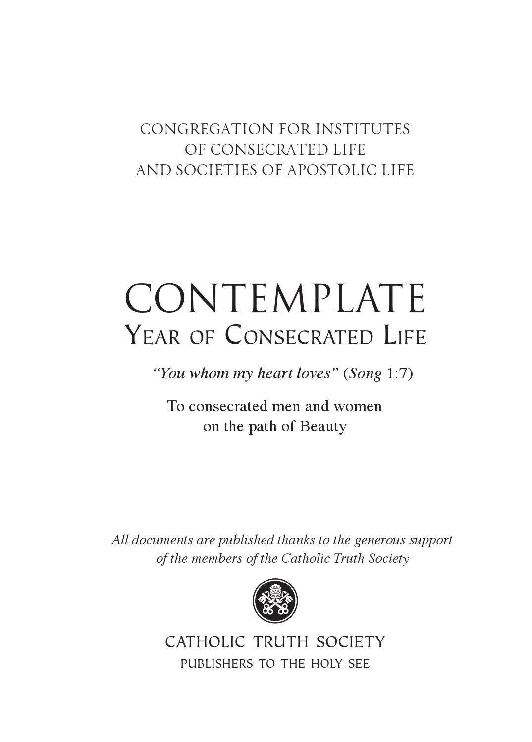 B contemplate sample by Catholic Truth Society - Issuu