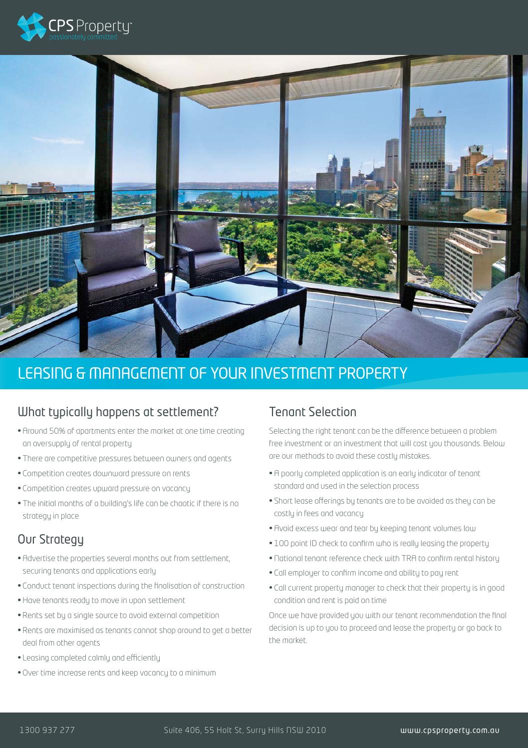 CPS Property management fees & schedule by CPS Property - Issuu