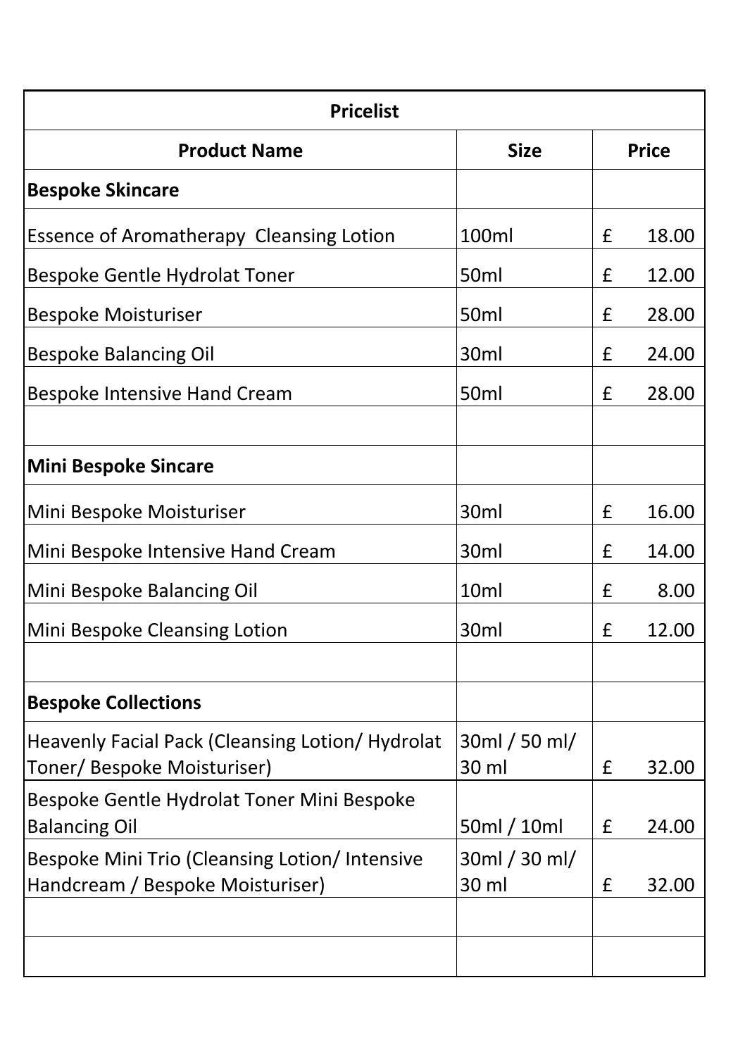 Pricelist by Livia Patel - Issuu