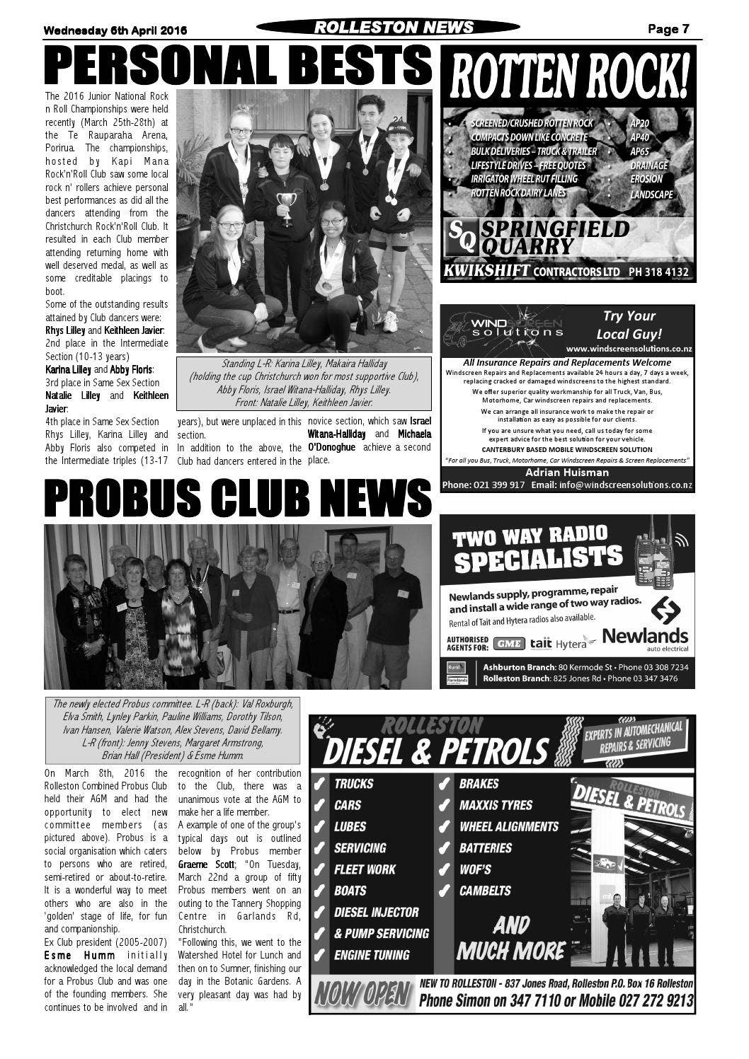 Rolleston News Issue 131 April 2016 by Malvern News - Issuu