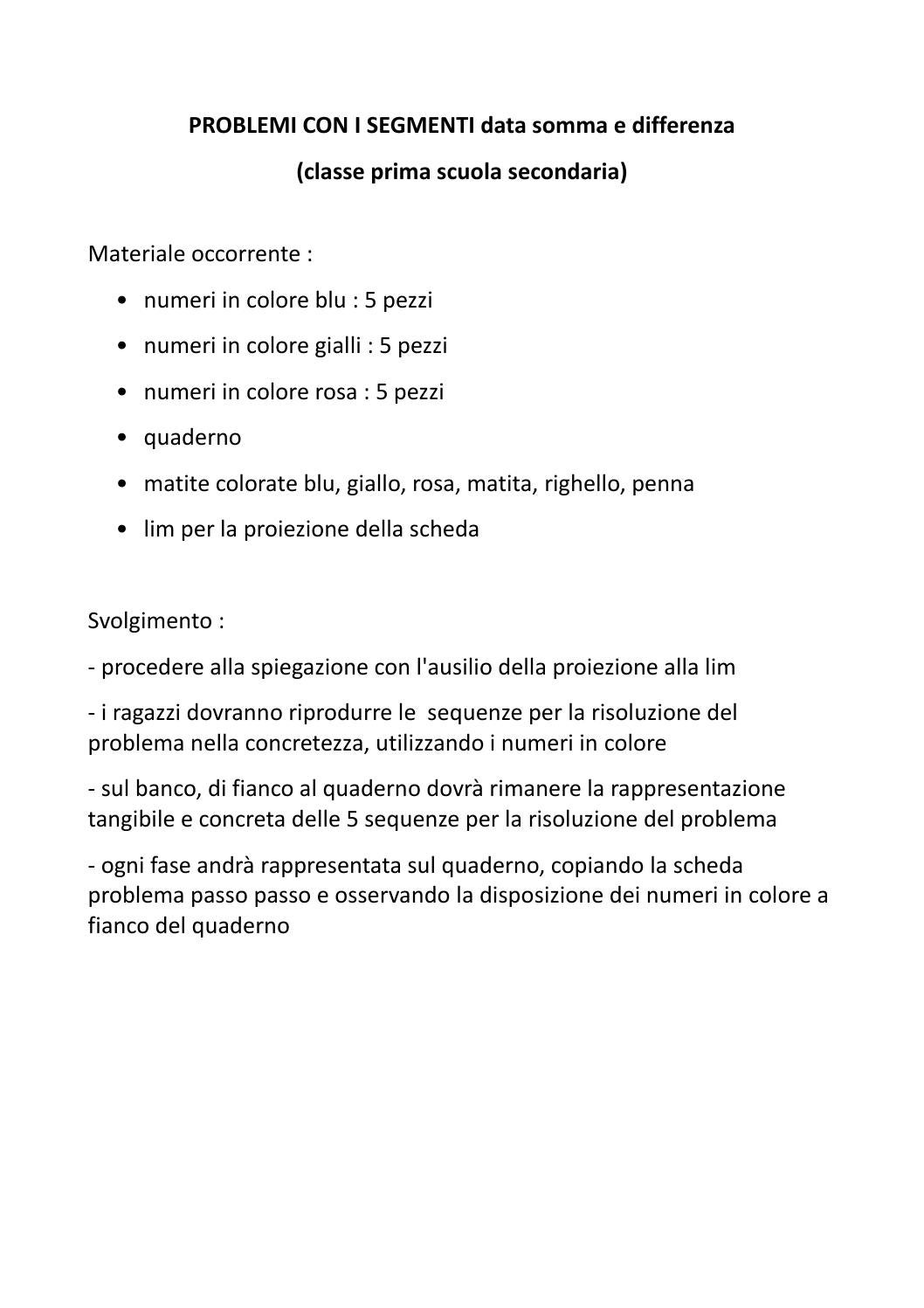 Problemi con i segmenti utilizzando i regoli by Elisabetta Pizio - Issuu