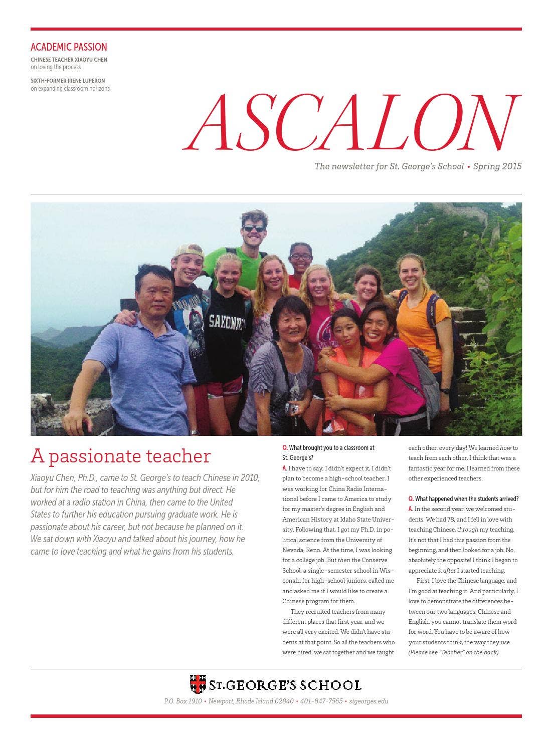 Ascalon Spring 2015 by St. George's School - Issuu