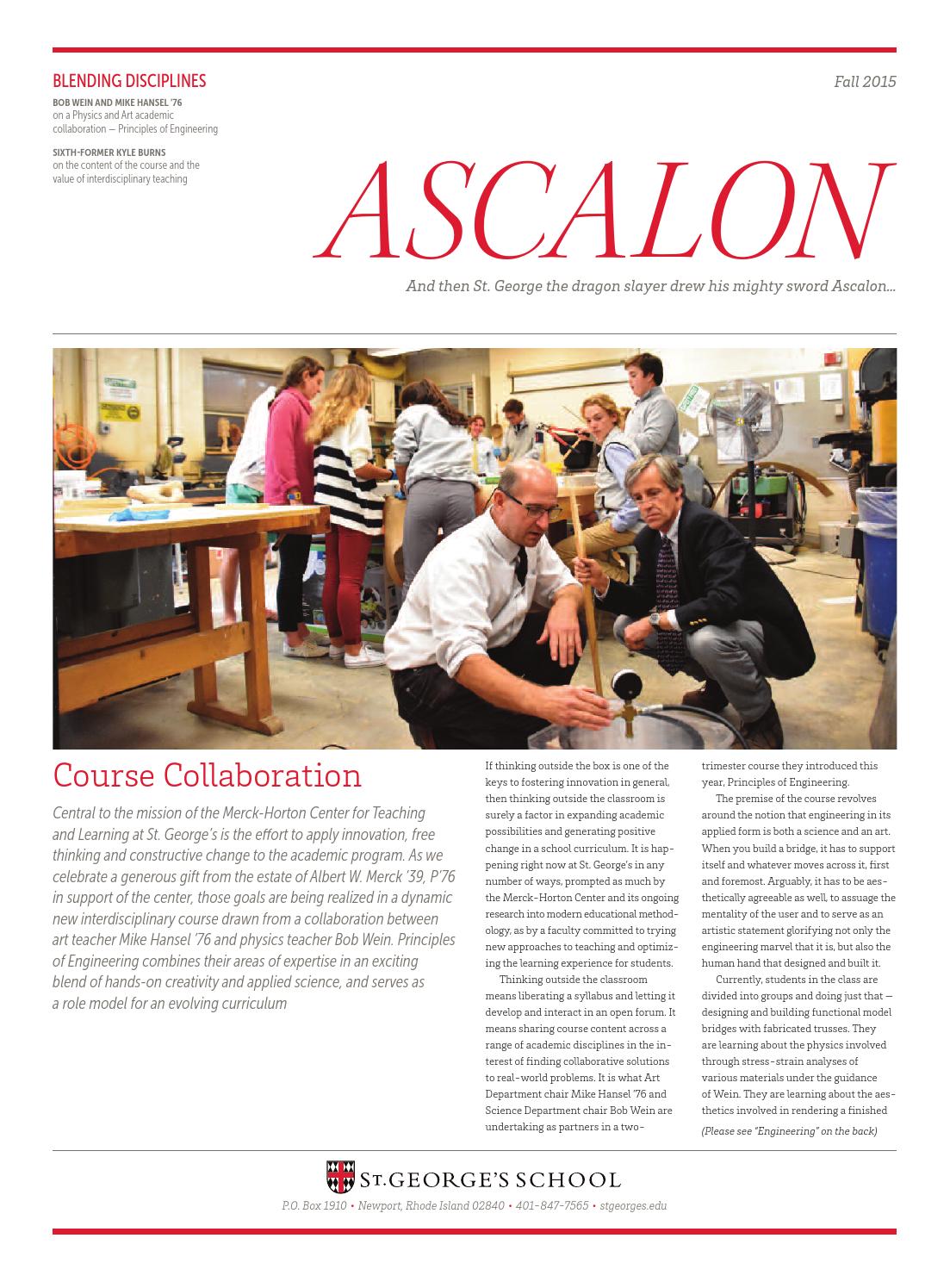 Ascalon Fall 2015 by St. George's School - Issuu