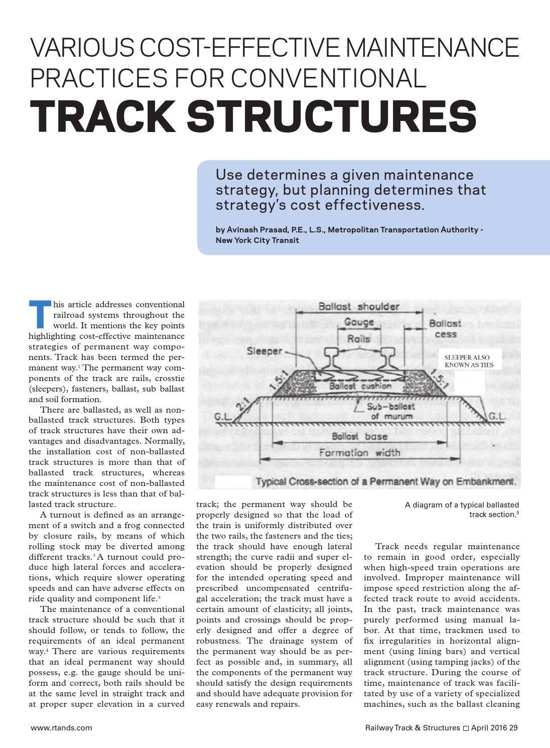 RT&S April 2016 by Railway Track & Structures - Issuu