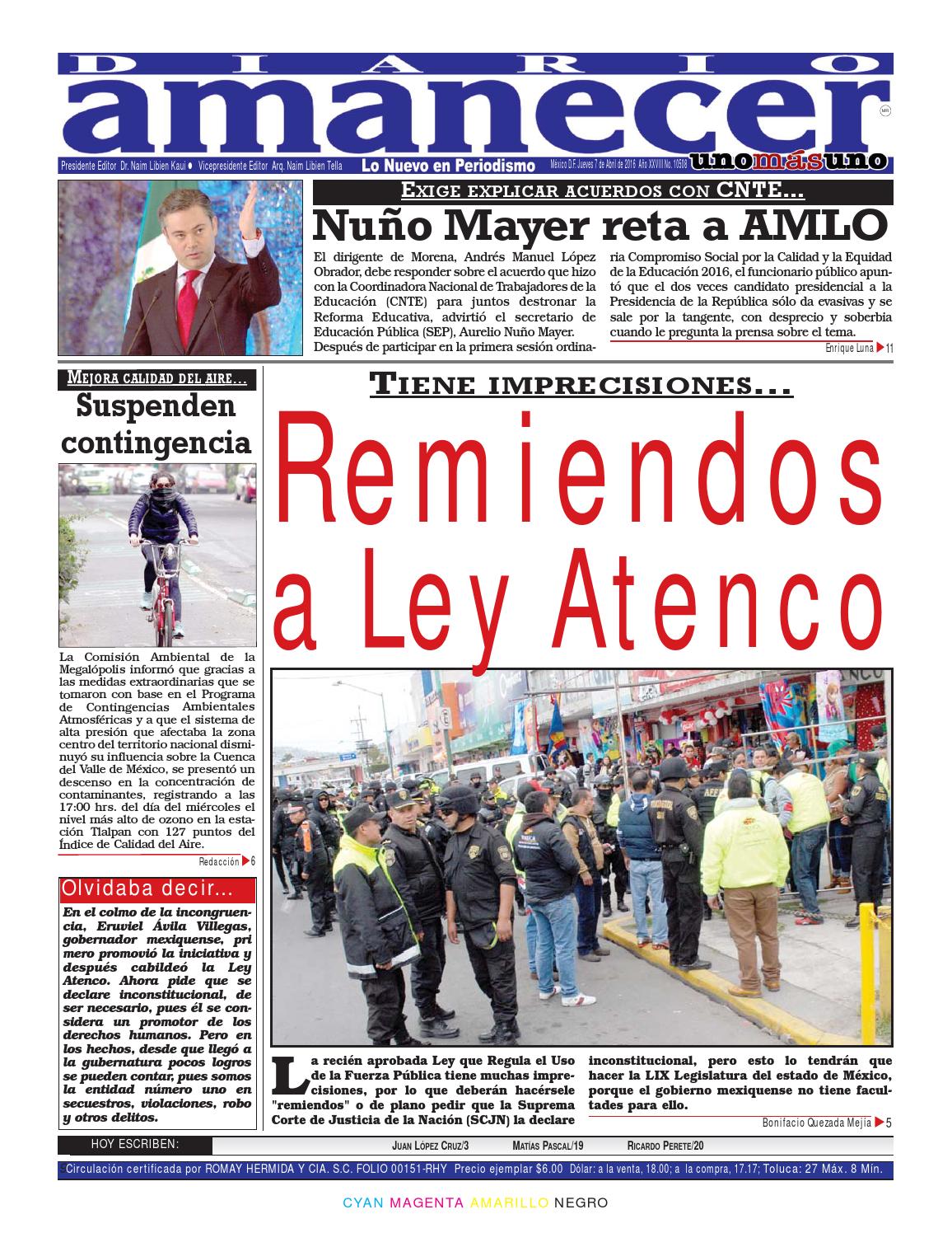 Abril 7 de 2016 by Diario Amanecer - Issuu