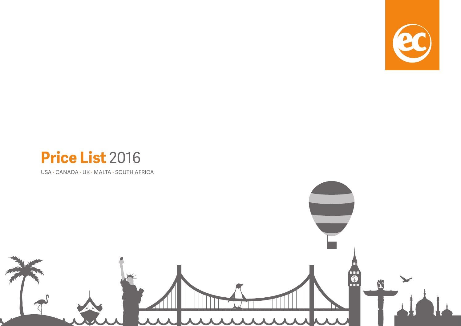 EC Price List 2016 by EC English - Issuu