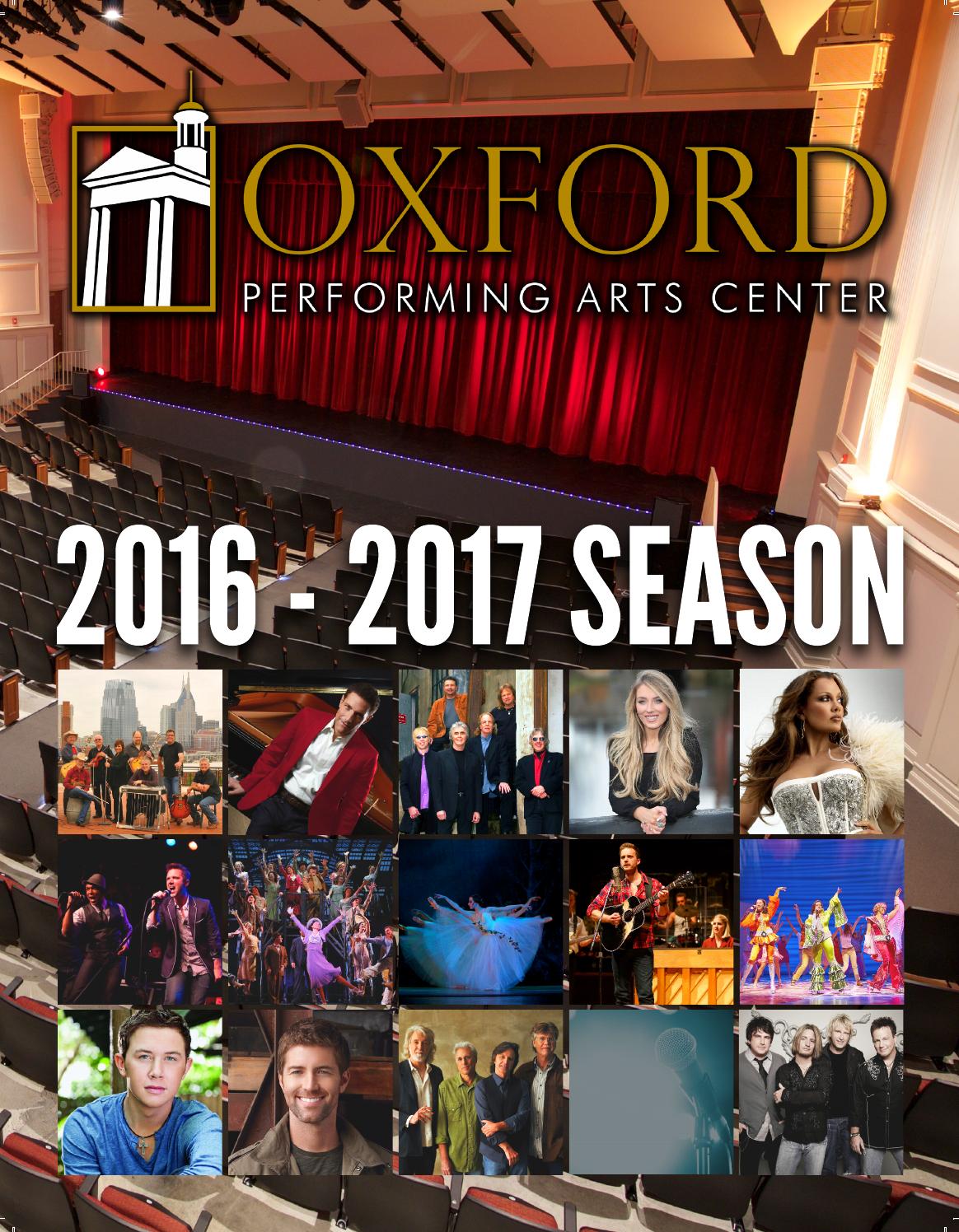 2016 - 2017 Oxford Performing Arts Center Season Guidebook by City of ...