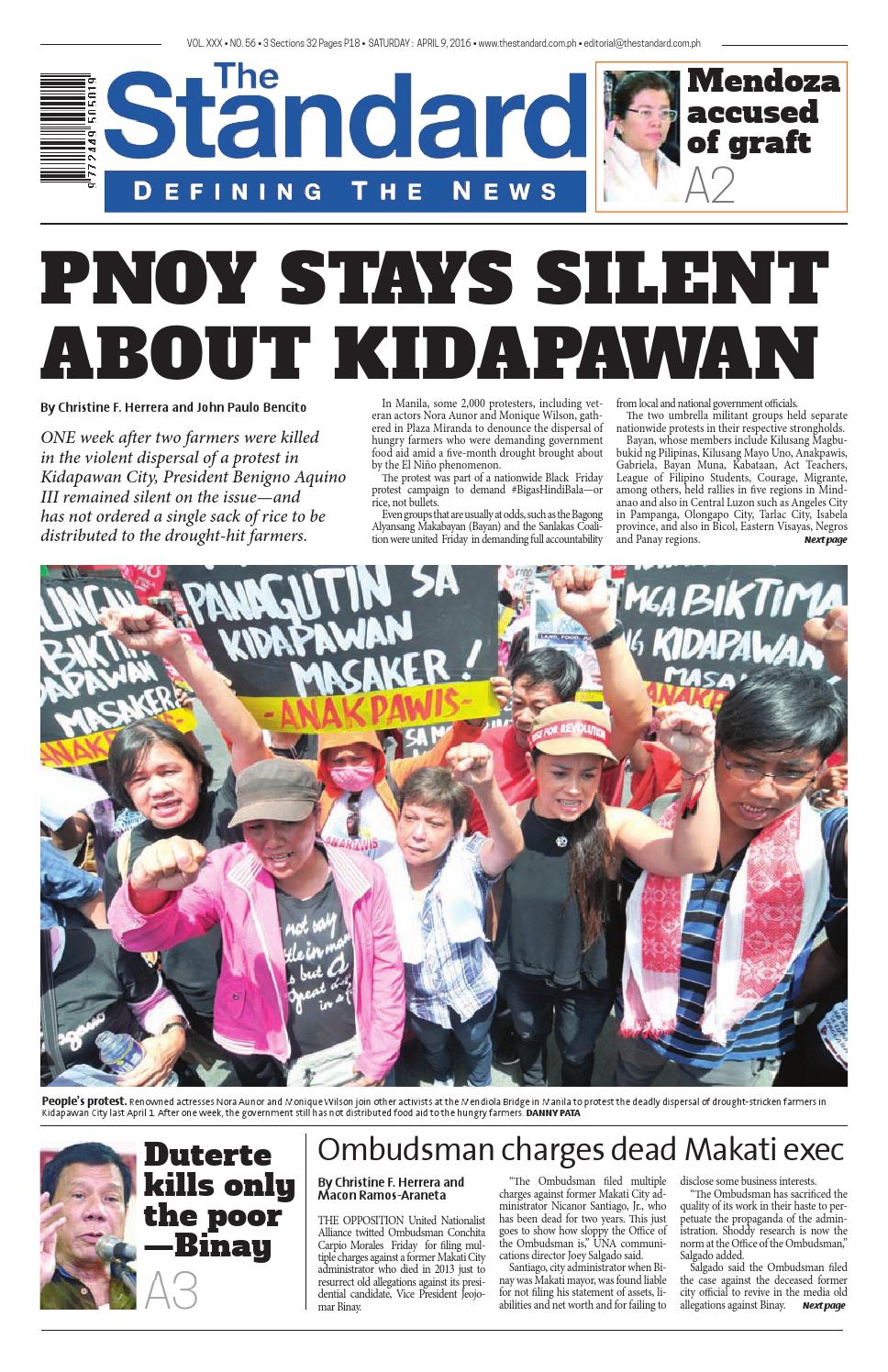 The Standard - 2016 April 9 - Saturday by Manila Standard - Issuu