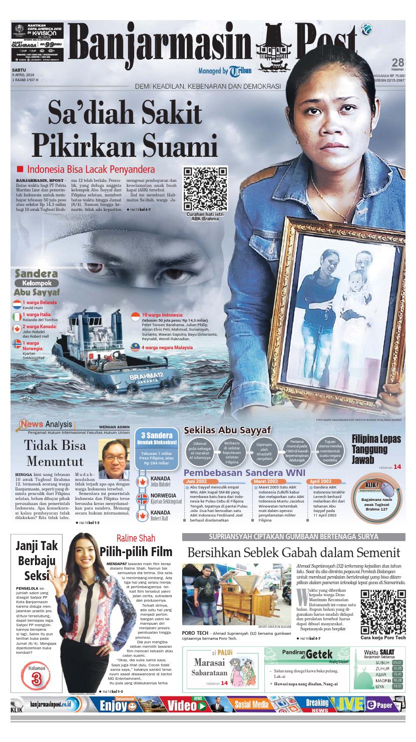 Banjarmasin Post Sabtu 9 April 2016 by Banjarmasin Post - Issuu