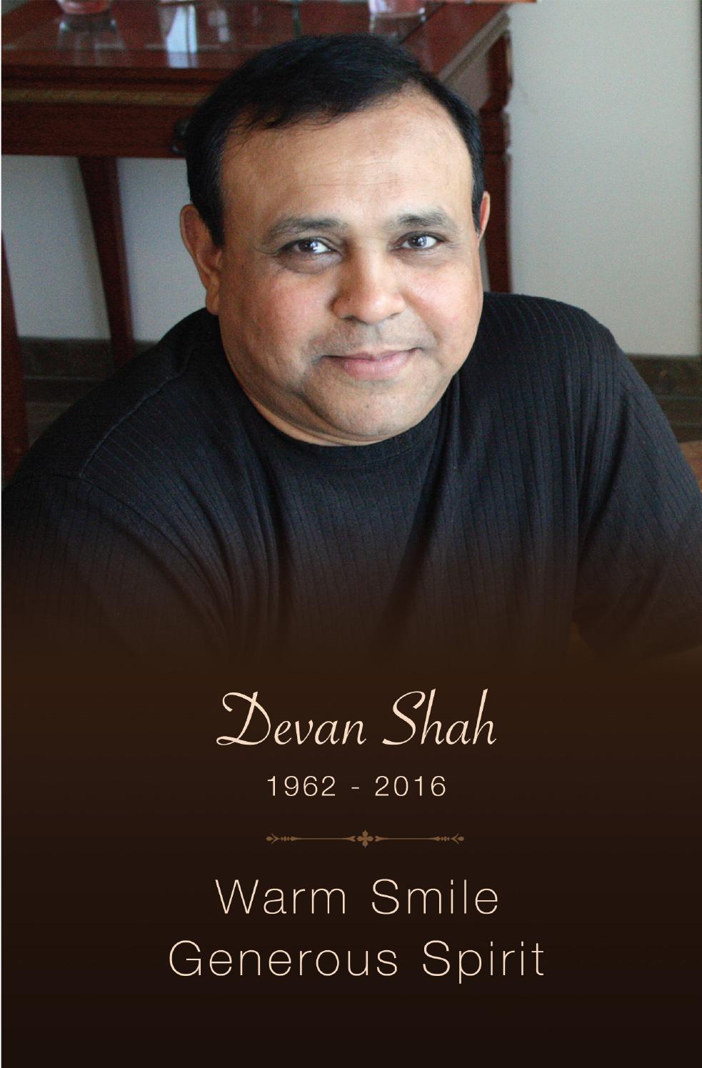 Devan Shah, 1962 - 2016 by International Tea Importers - Issuu