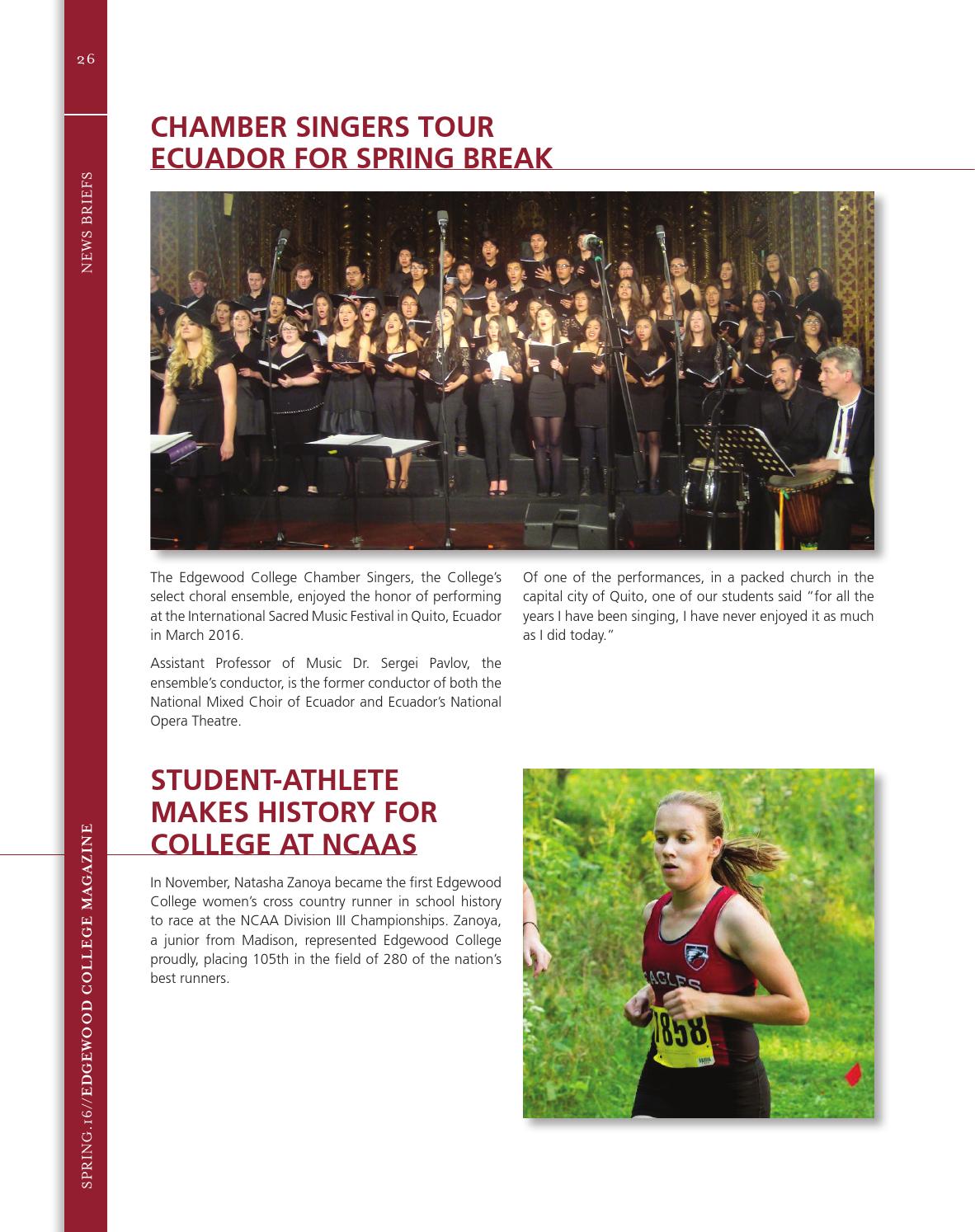 Edgewood College Magazine Spring 2016 By Edgewood College Issuu