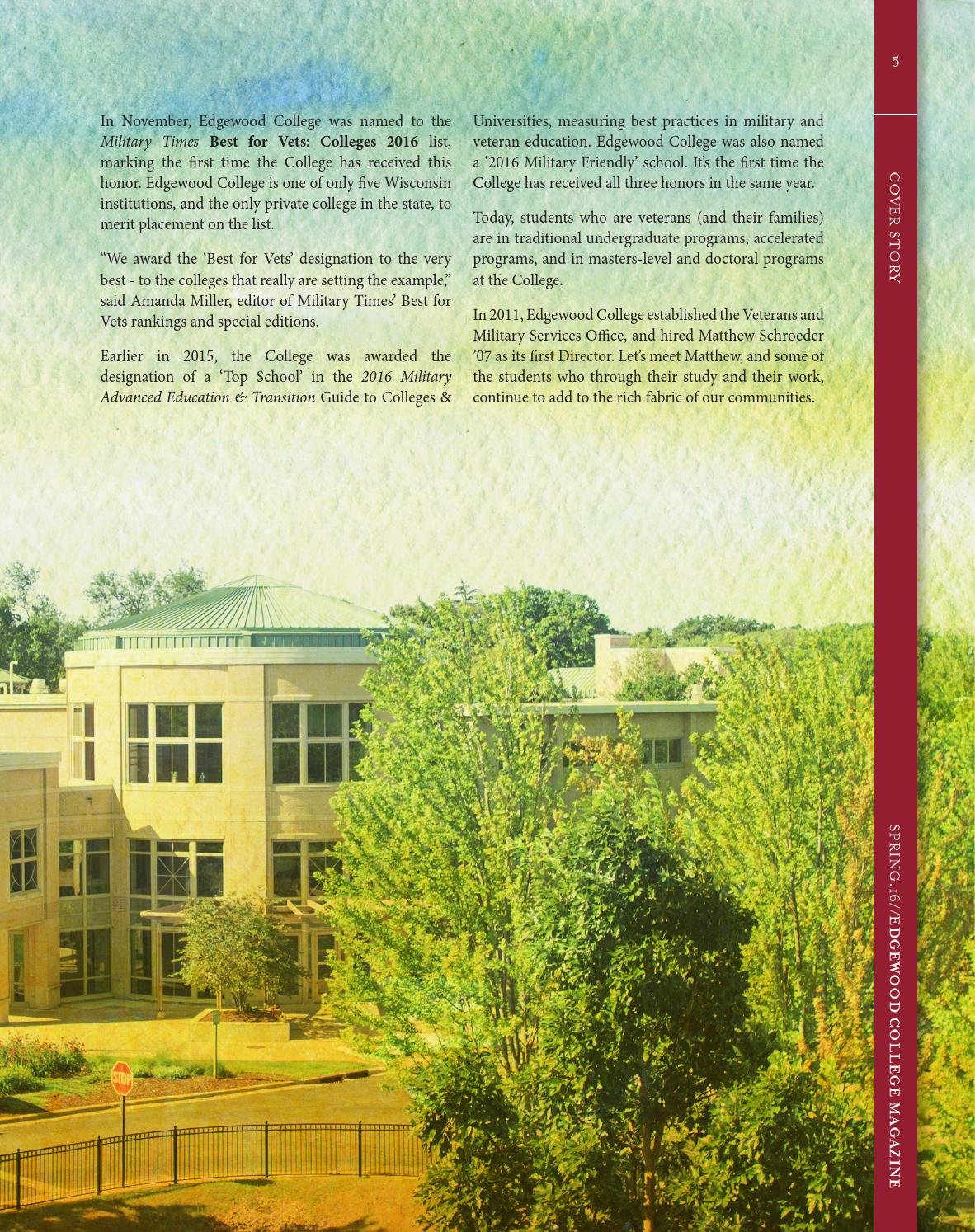 Edgewood College Magazine Spring 2016 By Edgewood College Issuu