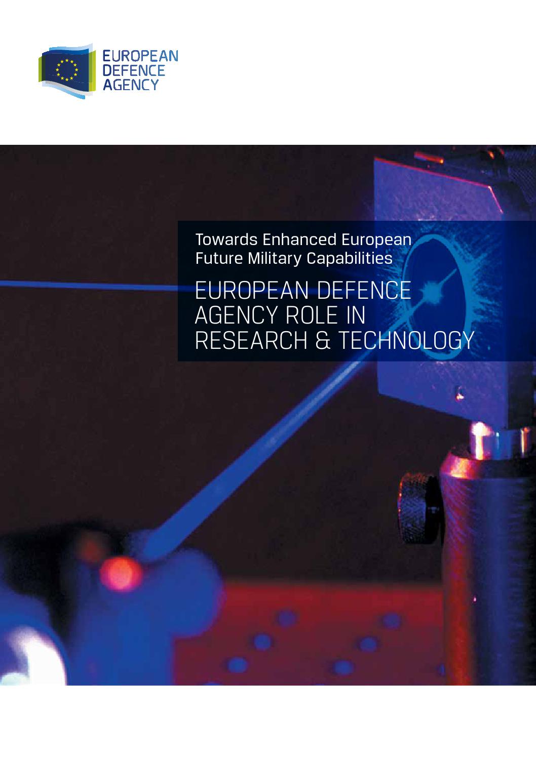 European Defence Agency Role in Research & Technology by European ...