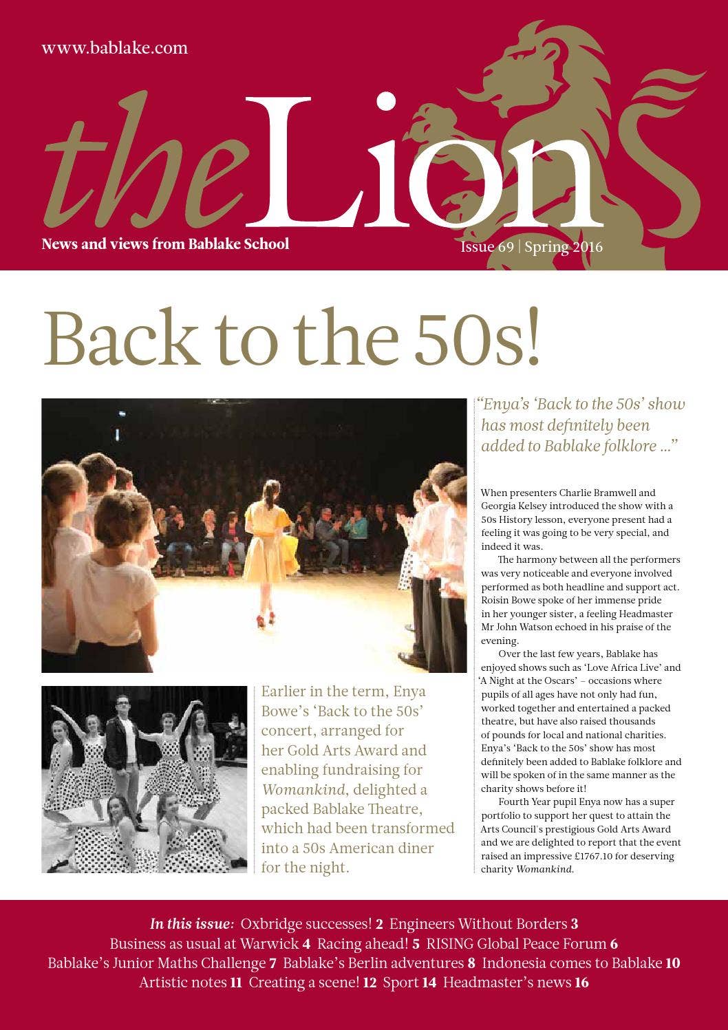 The Lion - Issue 69 by Bablake - Issuu