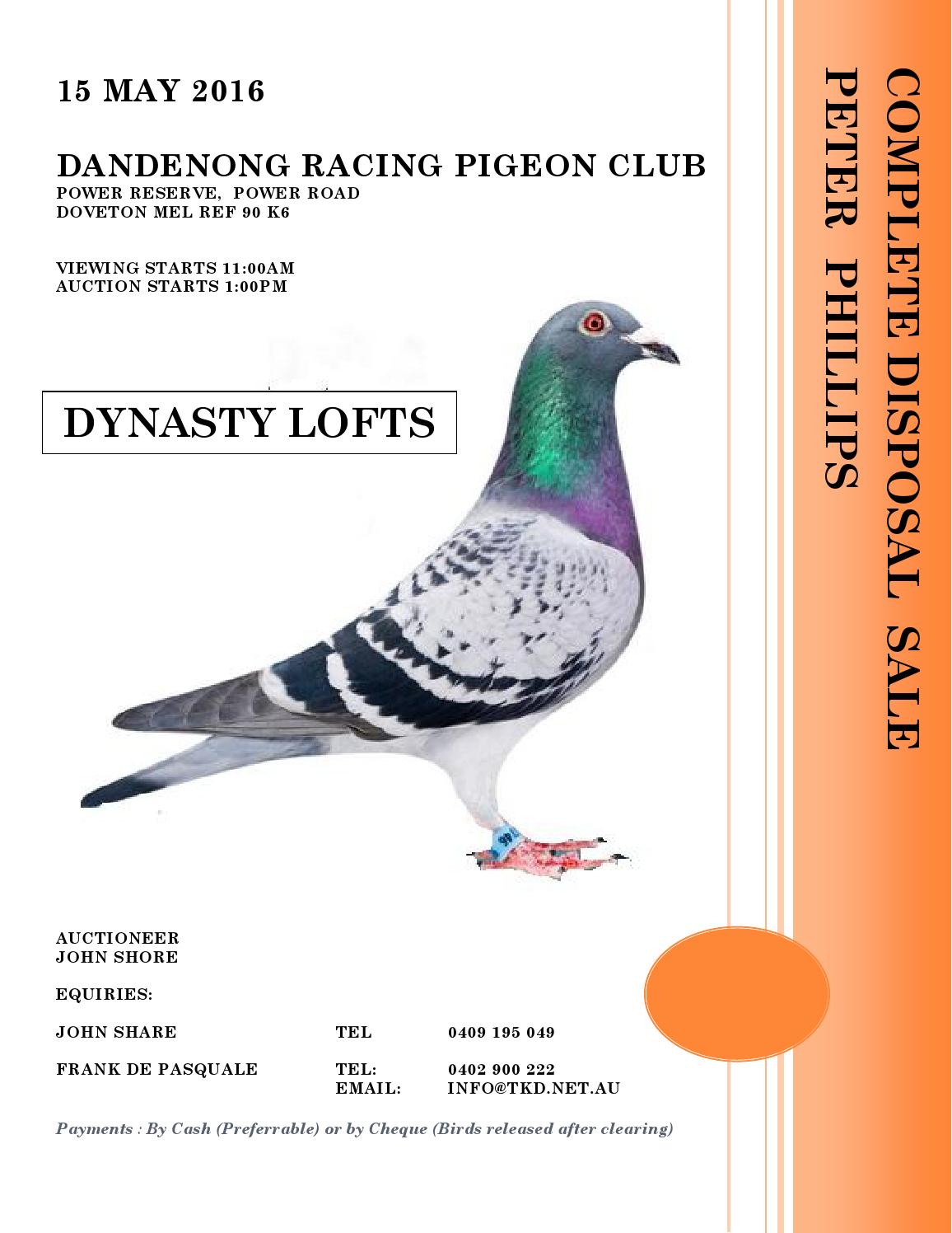 Peter Phillips 15th May 2016 by Australian Pigeon Catalogues - Issuu