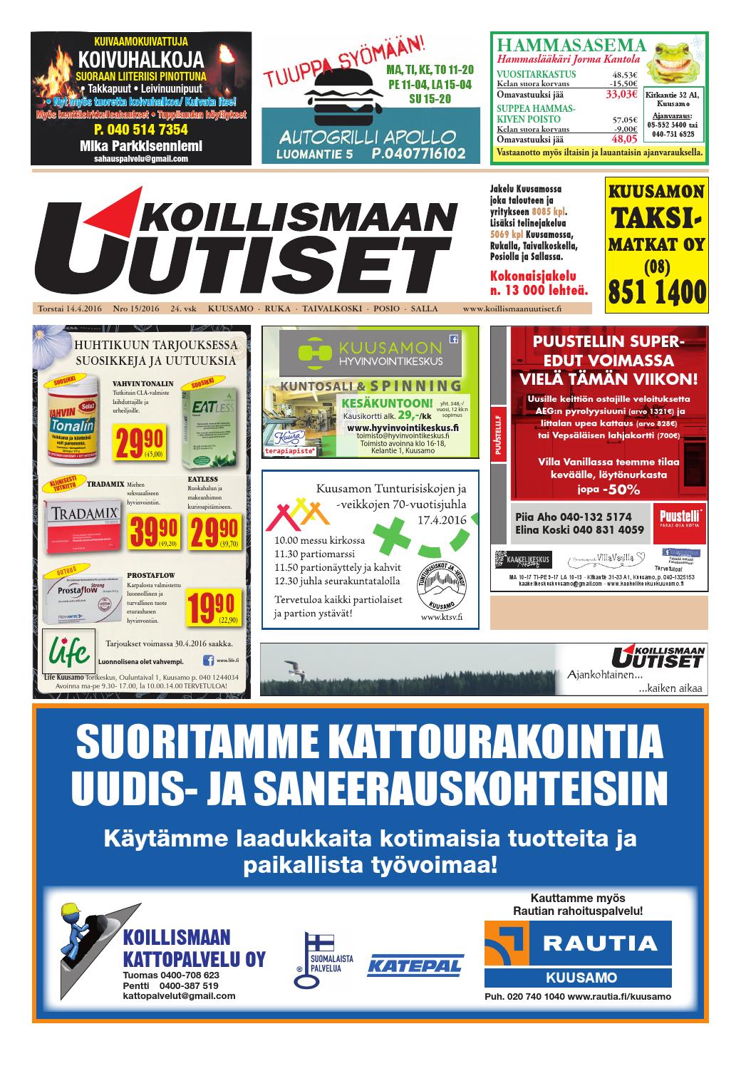 Koillismaan uutiset 15 2016 by Koillismaan Uutiset Oy - Issuu