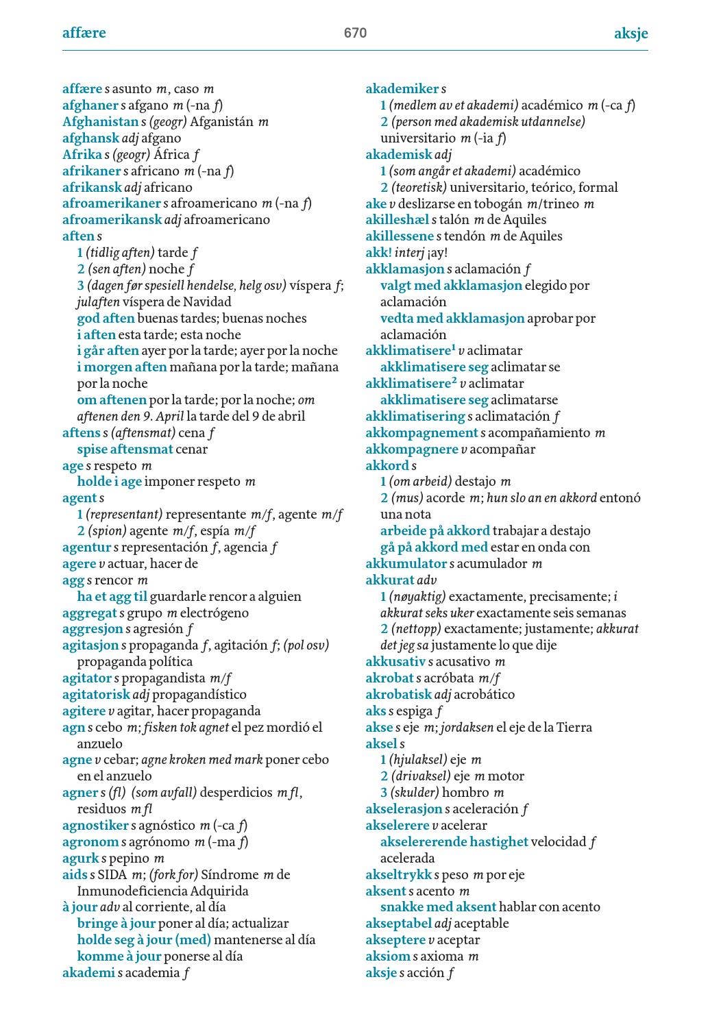 Spansk ordbok (utdrag) by Cappelen Damm - Issuu