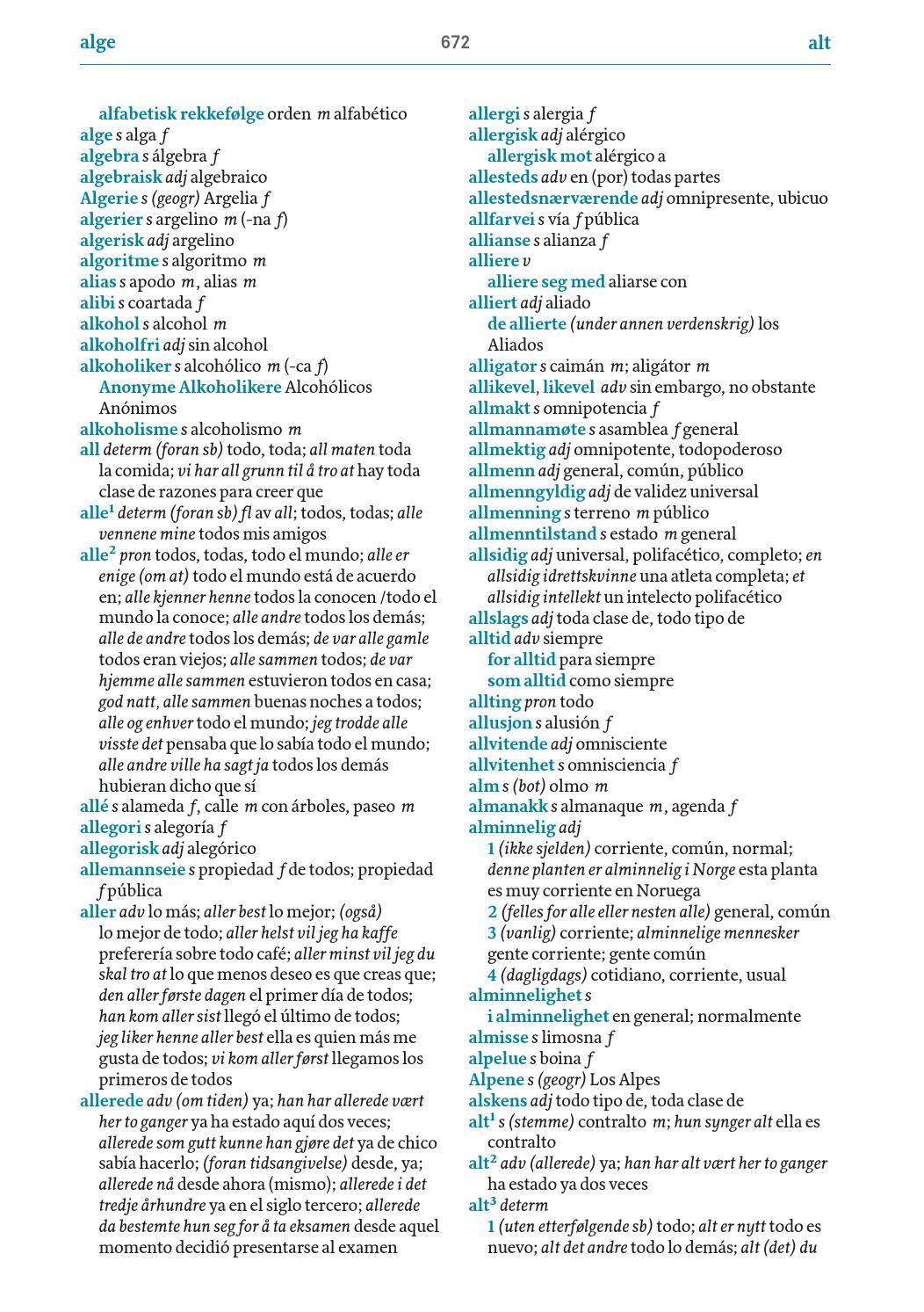 Spansk ordbok (utdrag) by Cappelen Damm - Issuu