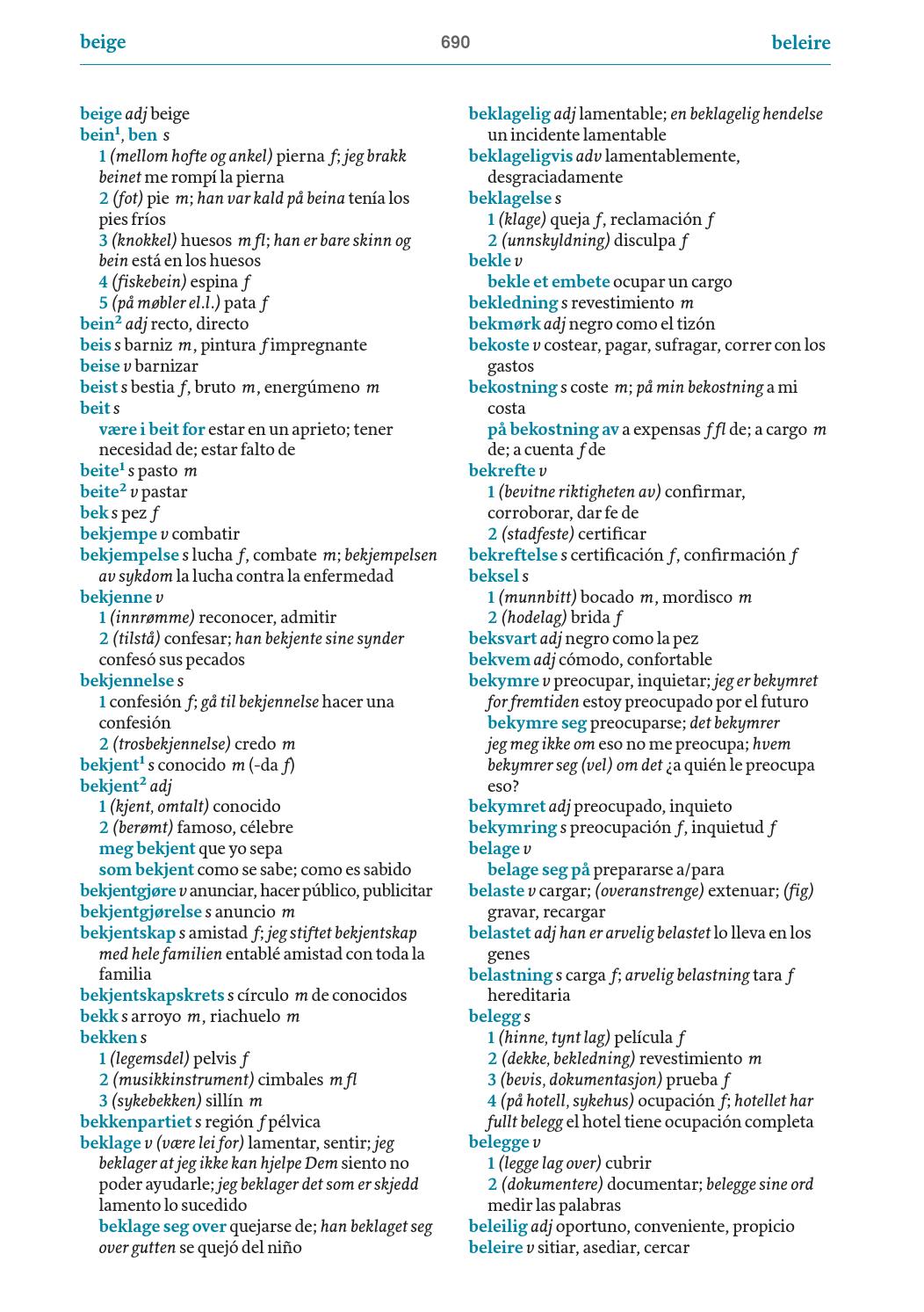 Spansk ordbok (utdrag) by Cappelen Damm - Issuu