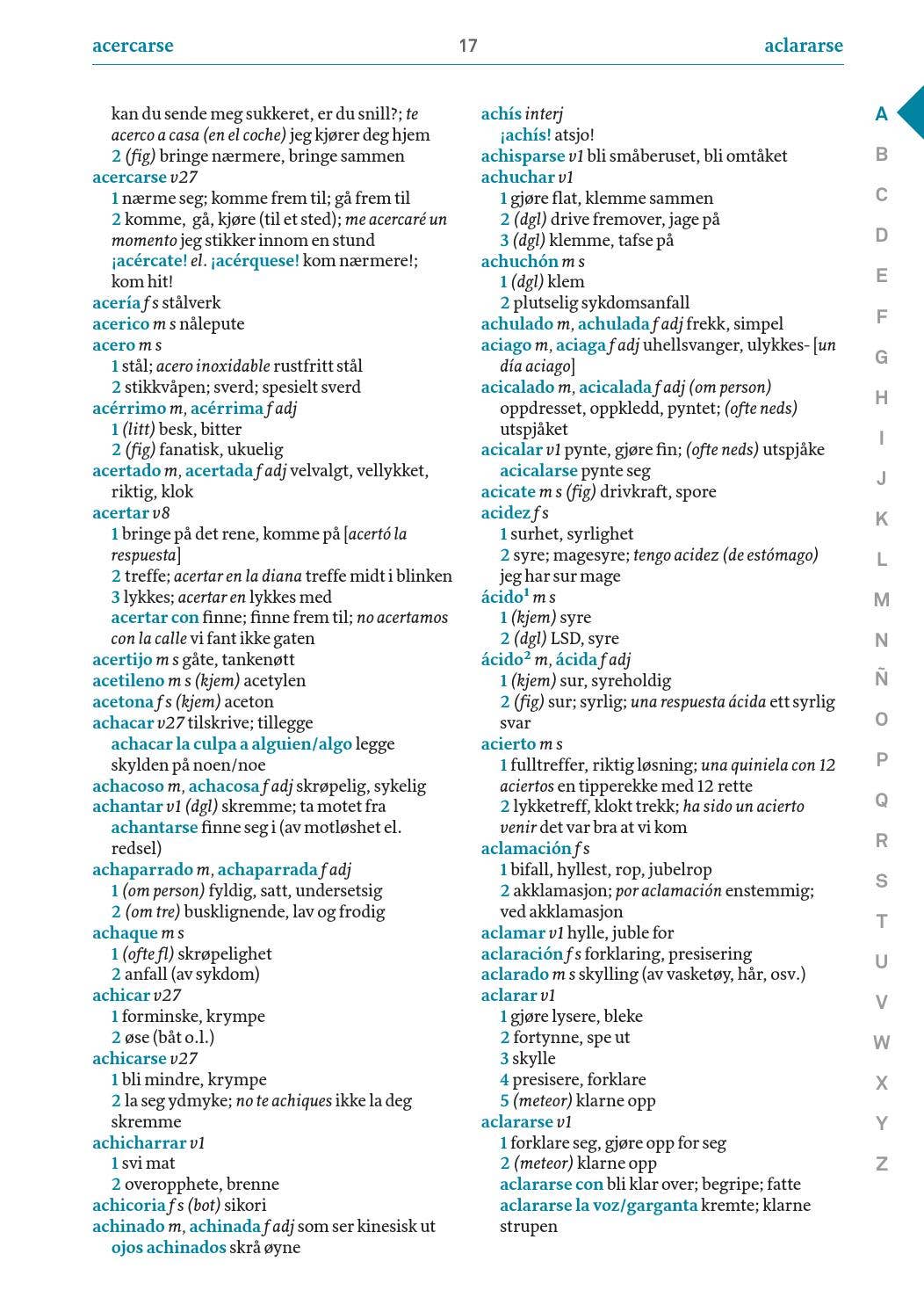 Spansk ordbok (utdrag) by Cappelen Damm - Issuu