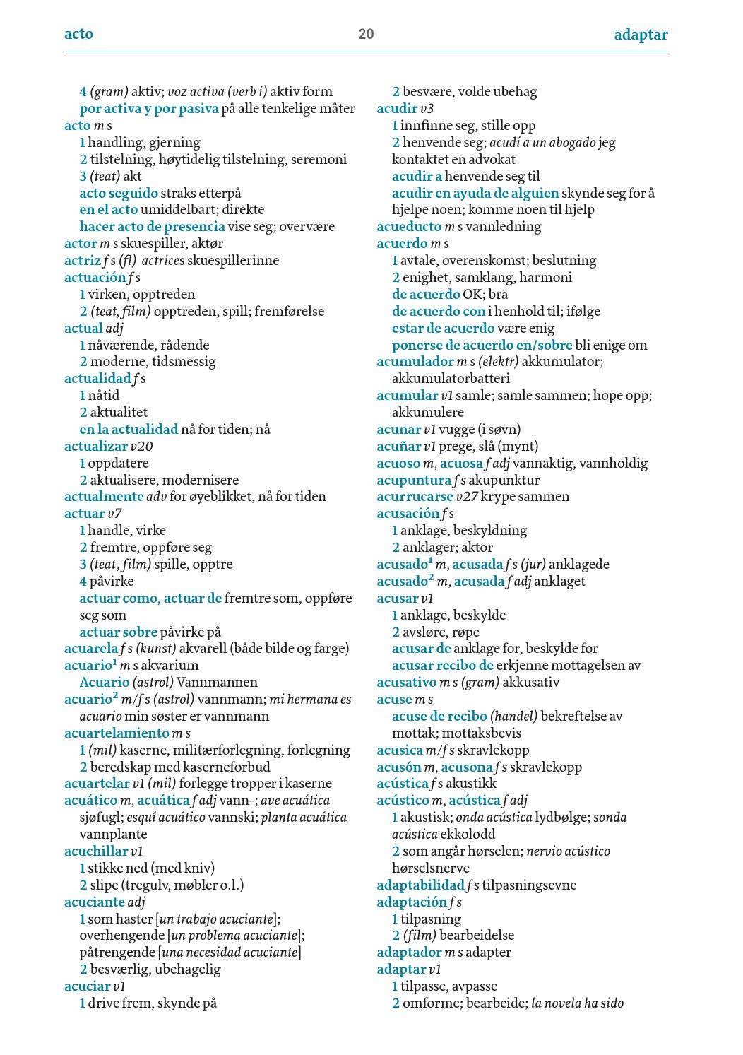 Spansk ordbok (utdrag) by Cappelen Damm - Issuu